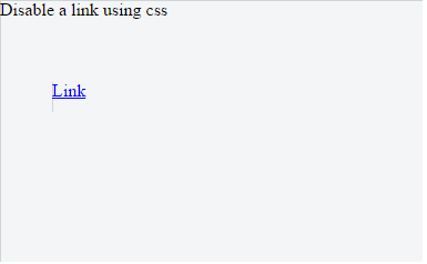 How to disable a link using css with example?